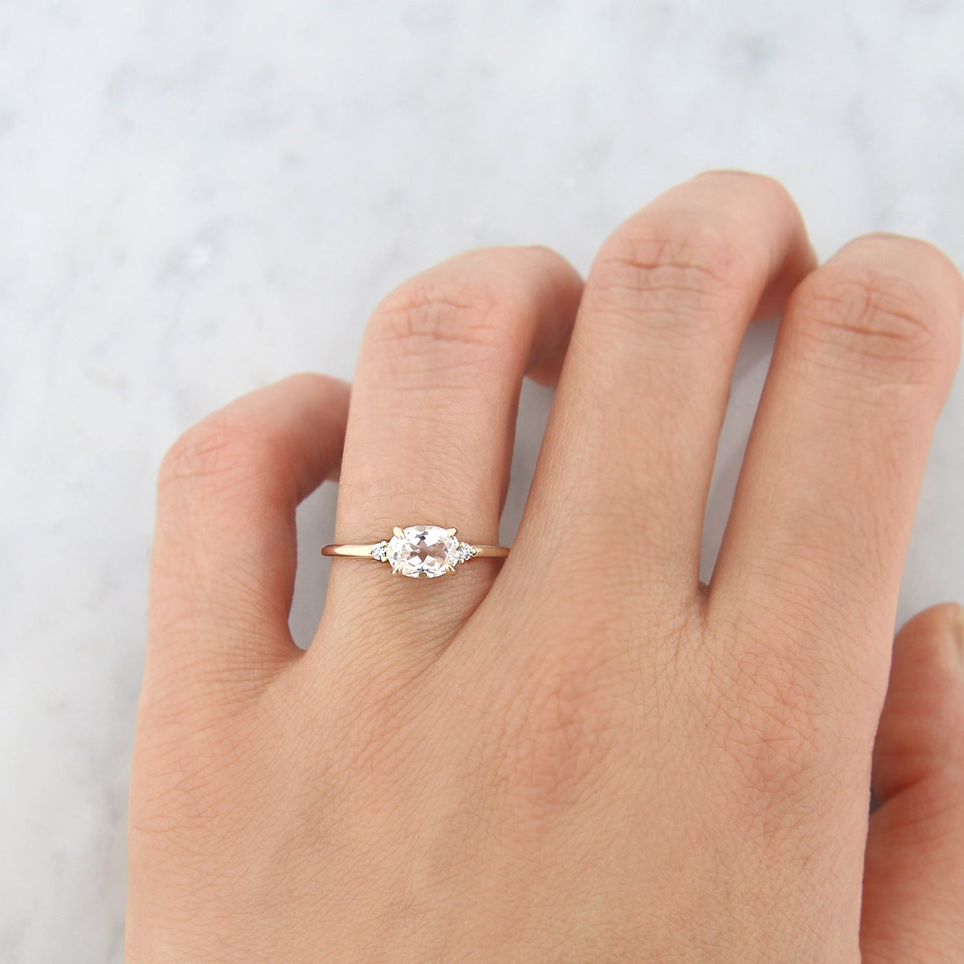 Jamie Park Jewelry- Ella 1ct East-West Oval Ring