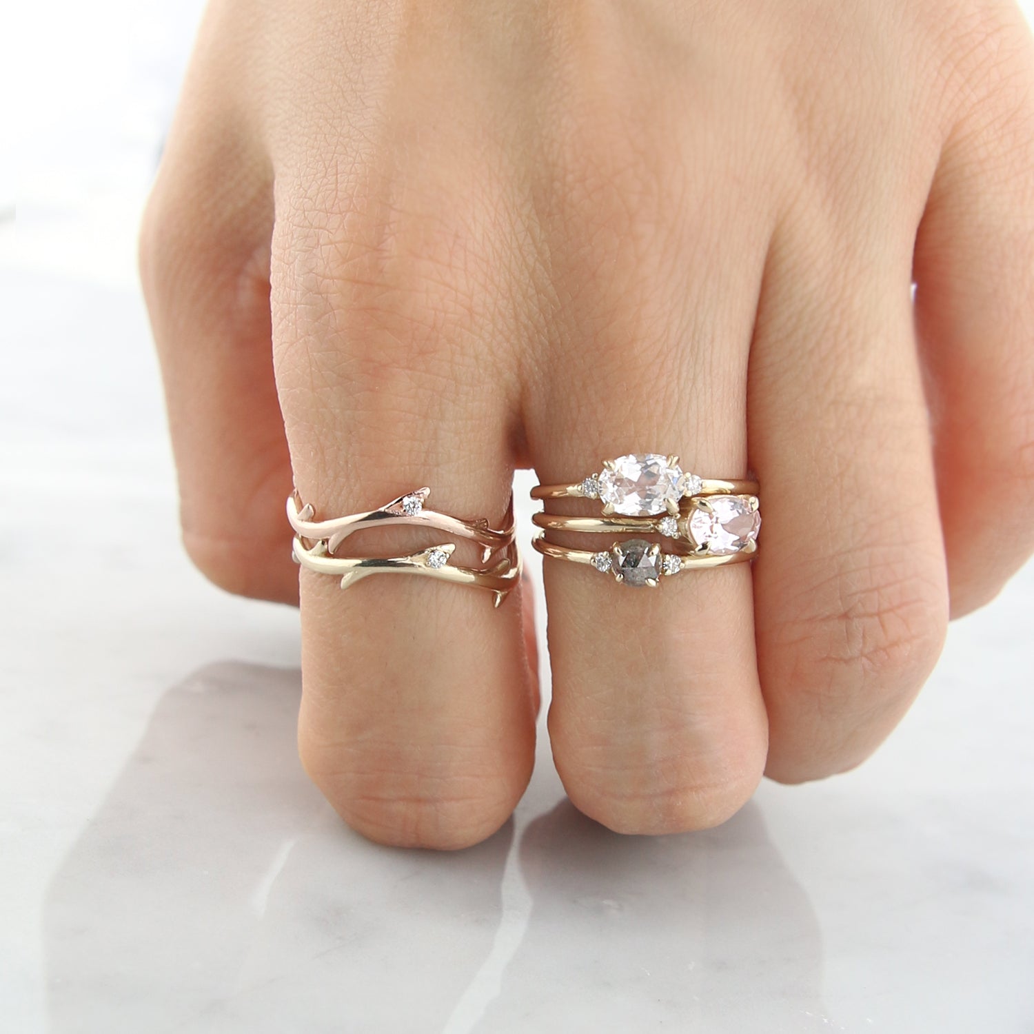 Jamie Park Jewelry - Madison Salt and Pepper Diamond Ring
